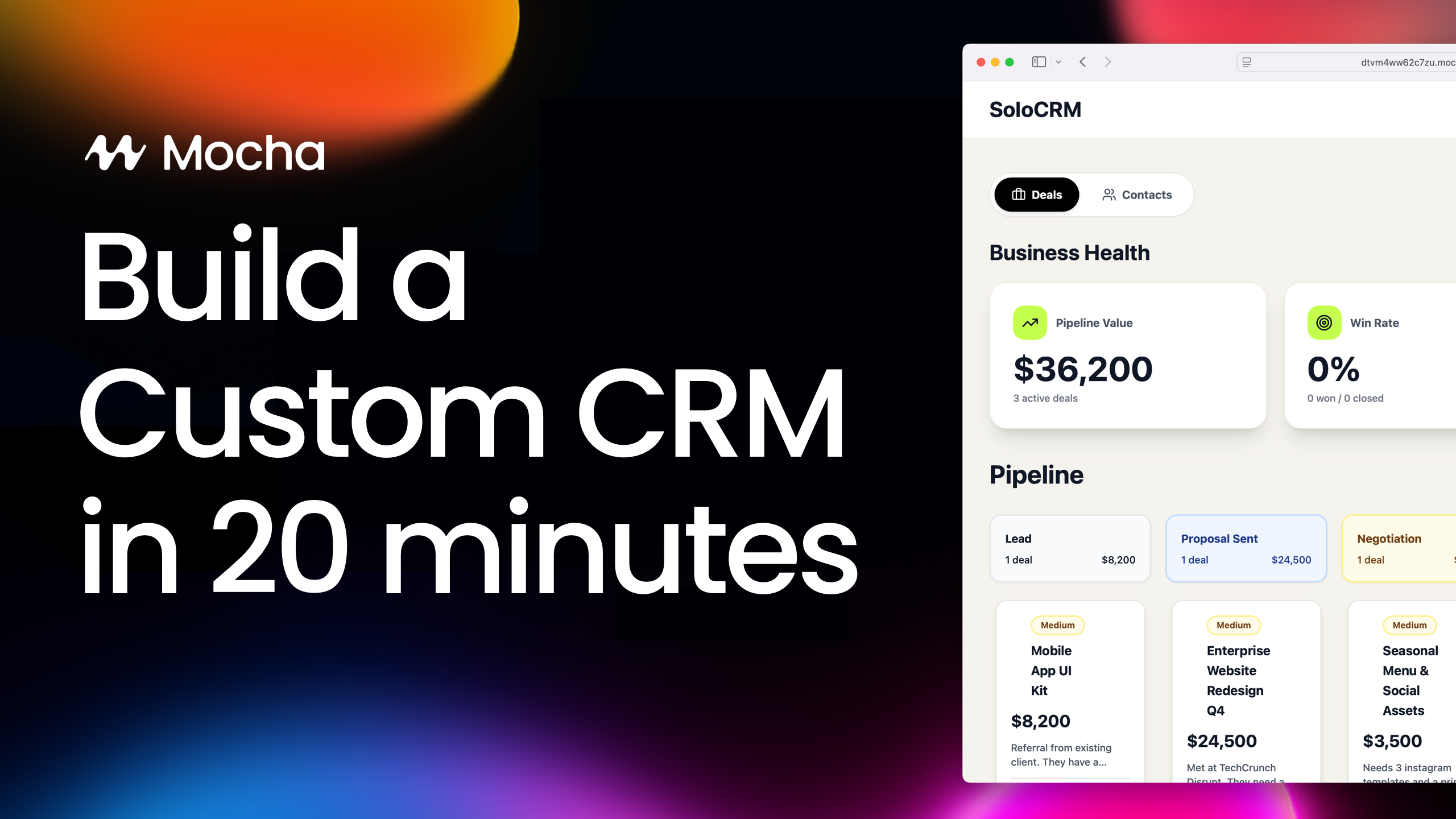 How to Build a Custom CRM in 20 Minutes | Mocha Blog